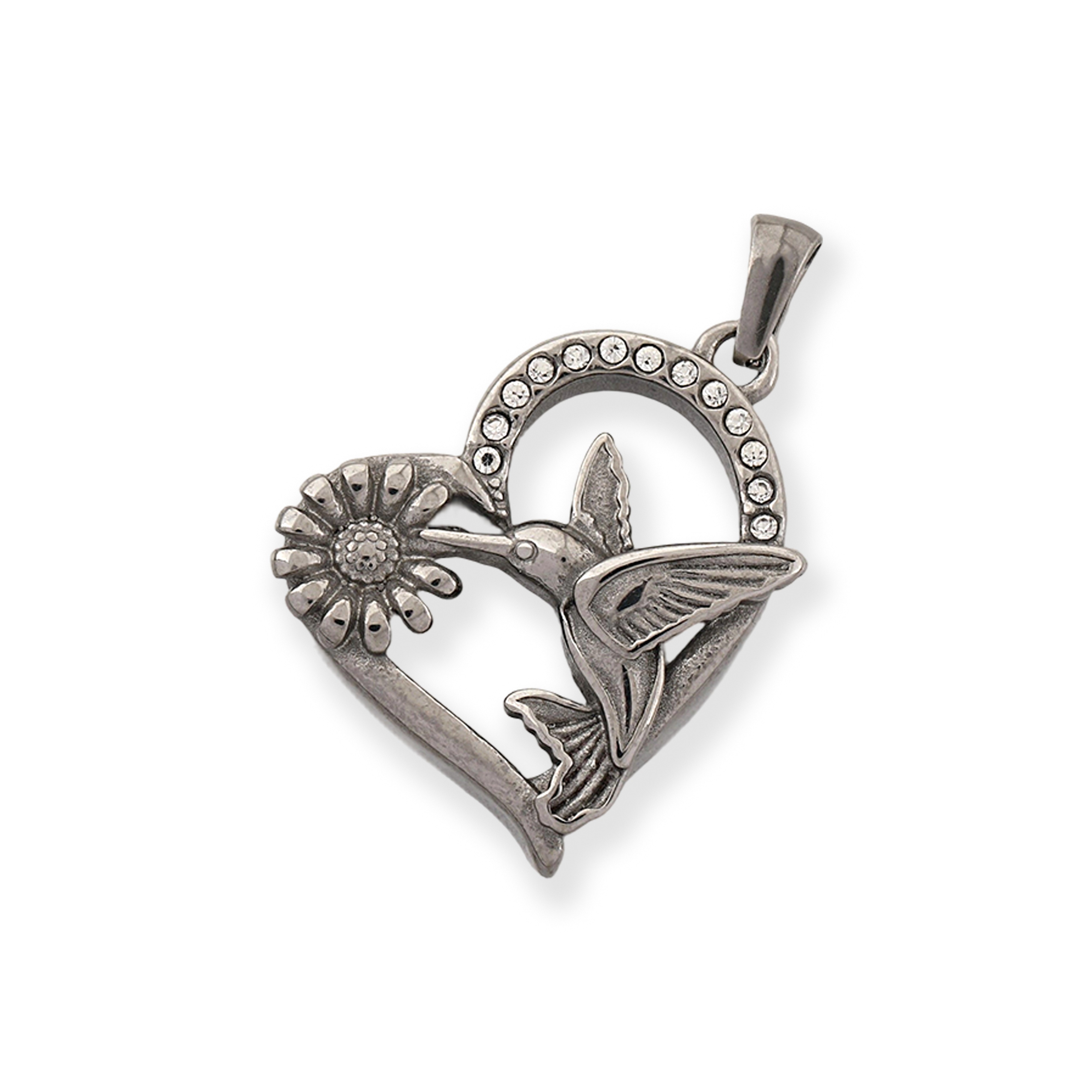 DIJE COLIBRI CORAZON STRASS